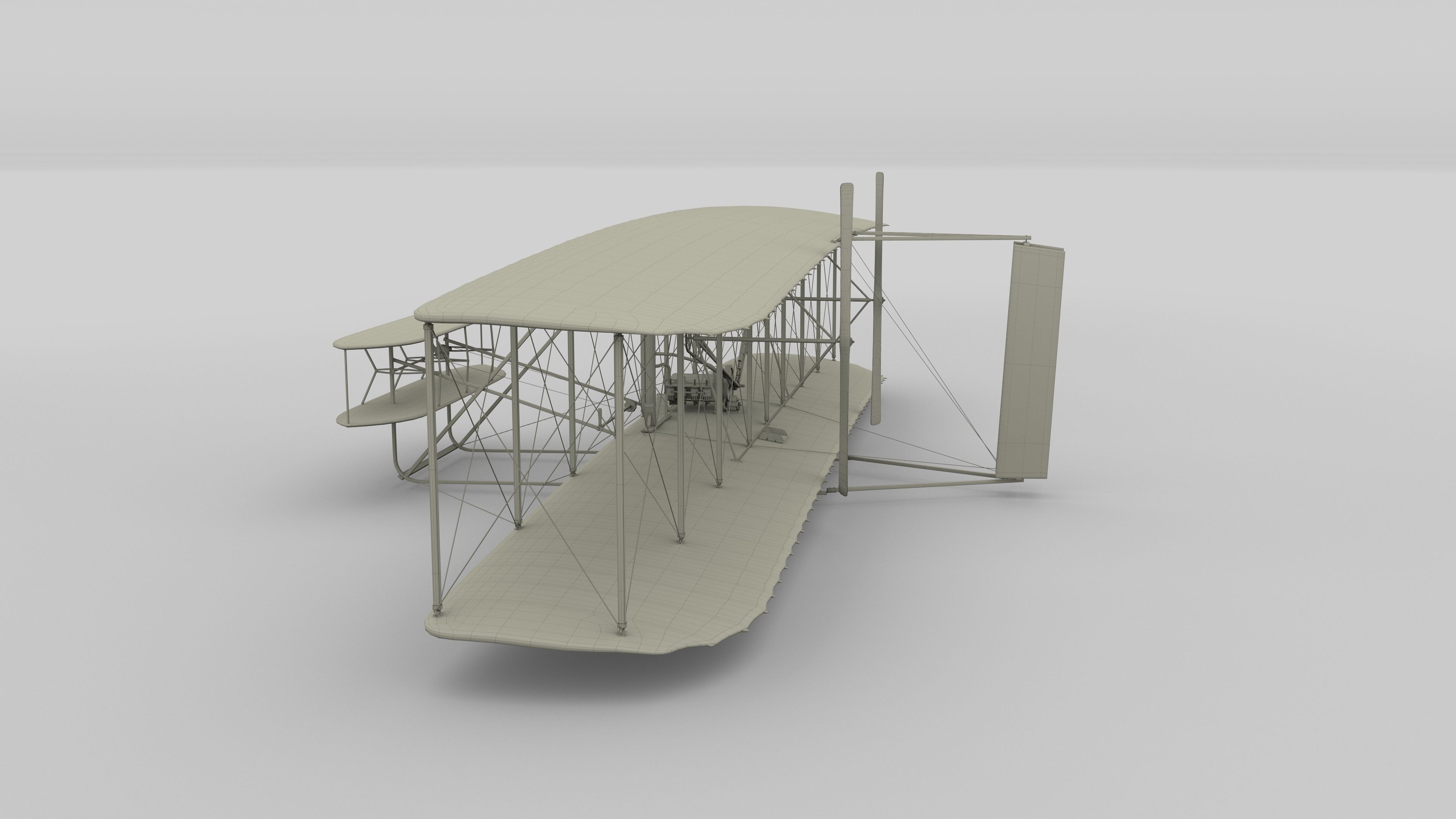 Animated Wright Flyer 1903 3D model animated rigged | CGTrader