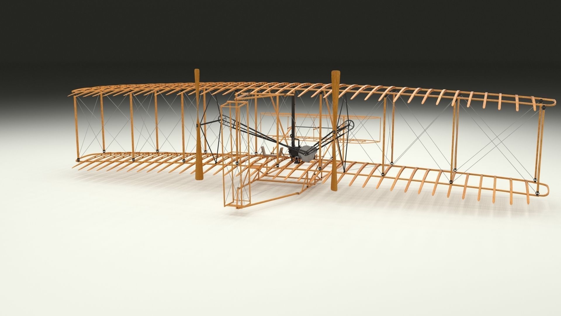 Animated Wright Flyer 3D model animated | CGTrader