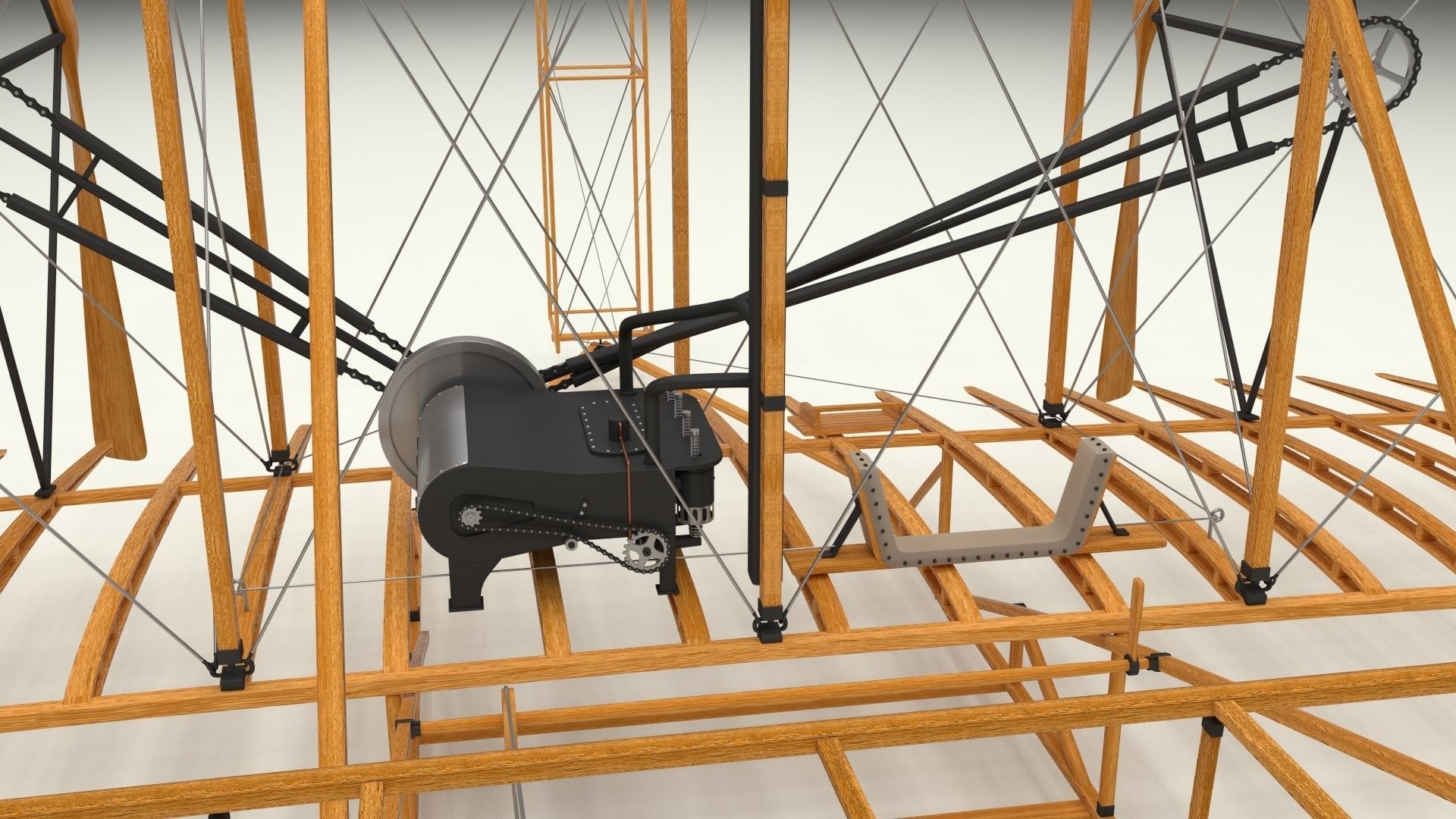 Animated Wright Flyer 3D model animated | CGTrader