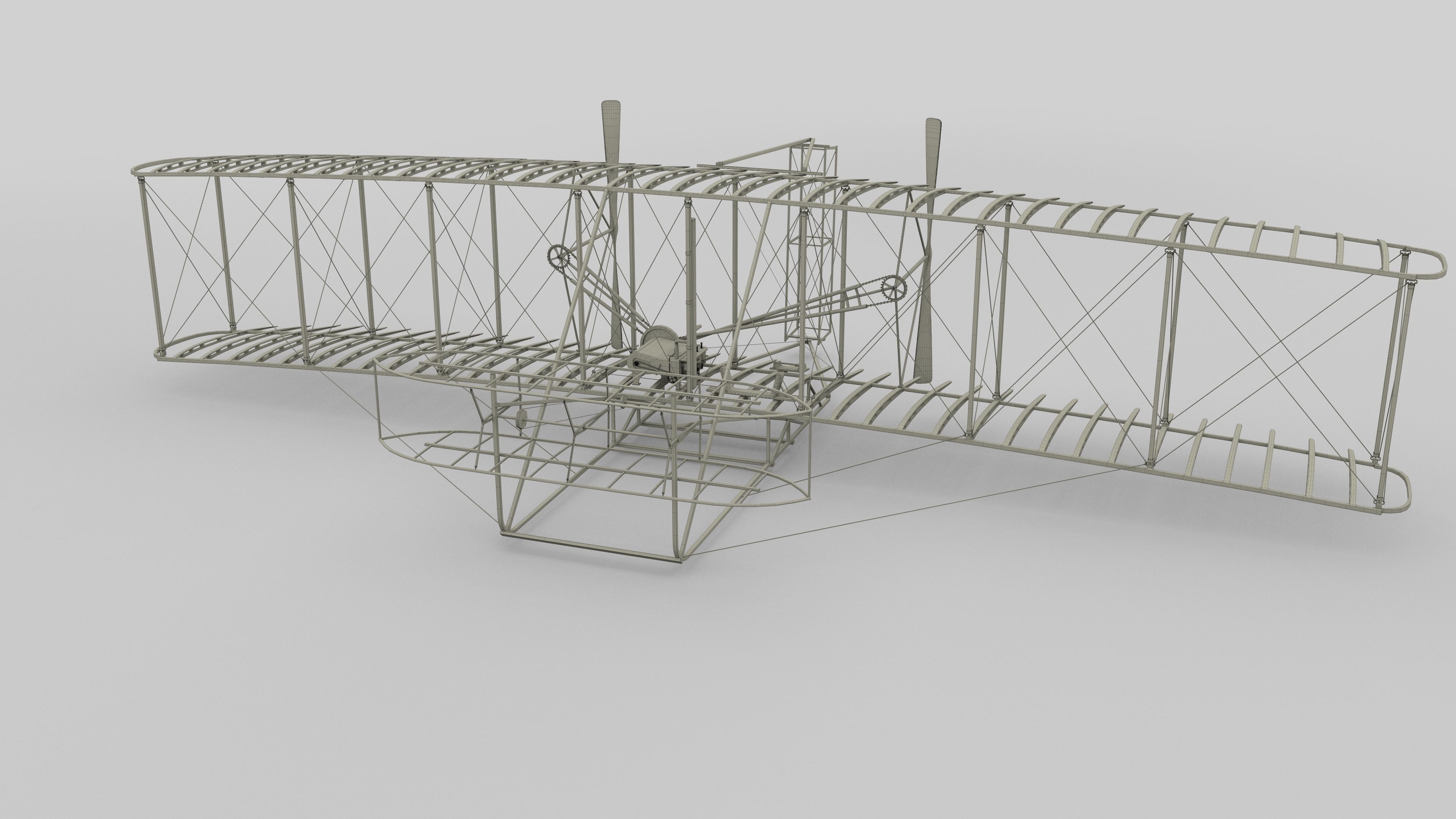 Animated Wright Flyer 3D model animated | CGTrader
