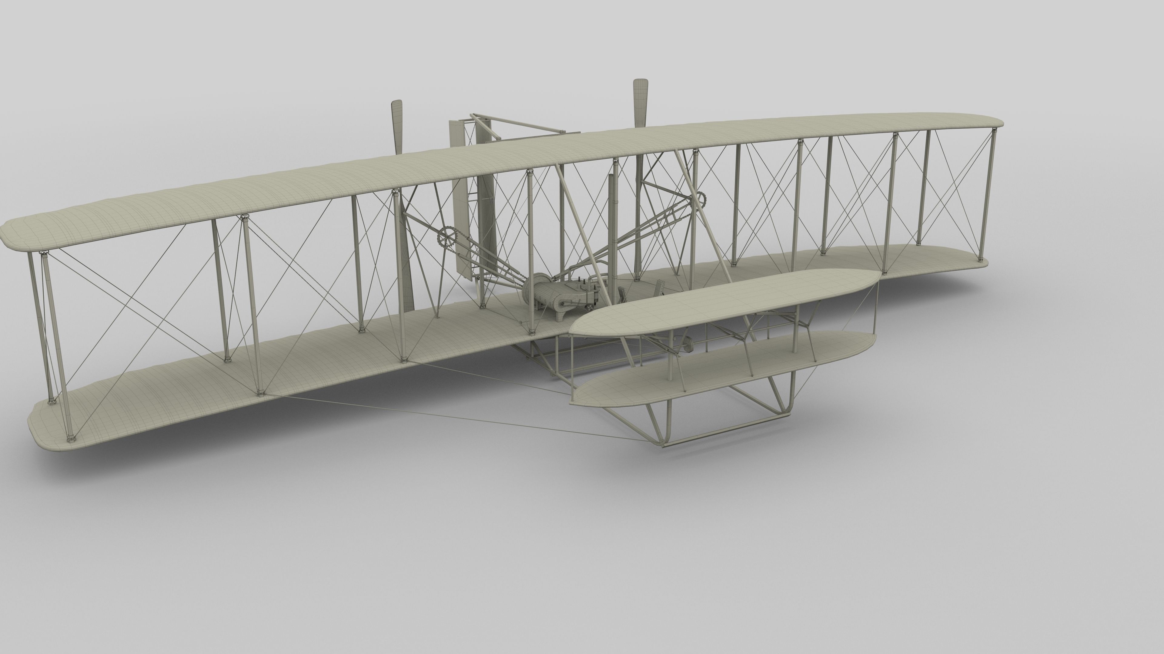 Animated Wright Flyer 3D model animated | CGTrader