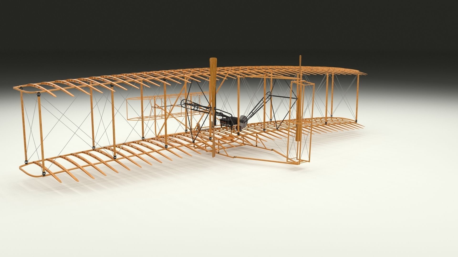Animated Wright Flyer 3D model animated | CGTrader