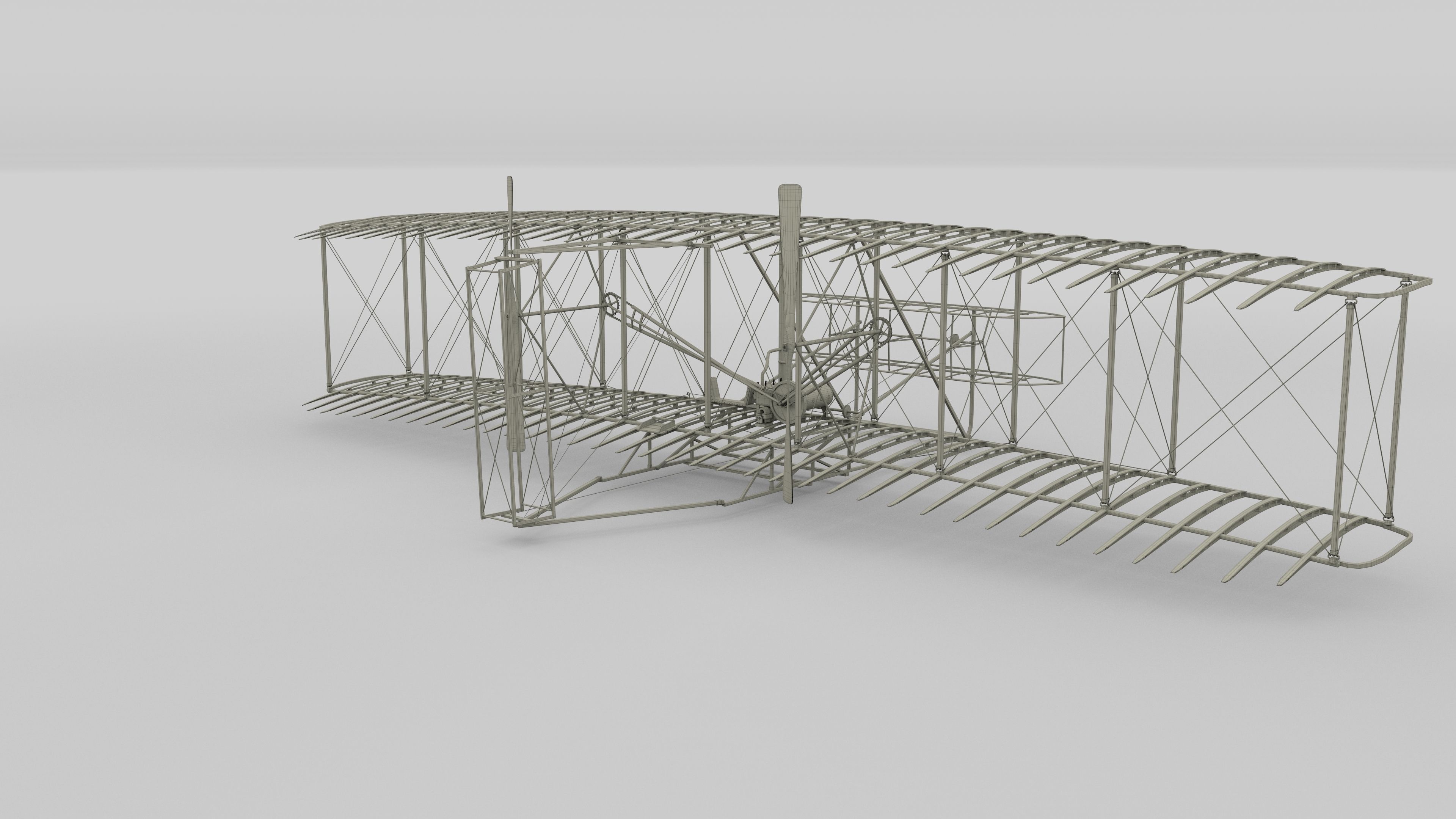 Animated Wright Flyer 3D model animated | CGTrader