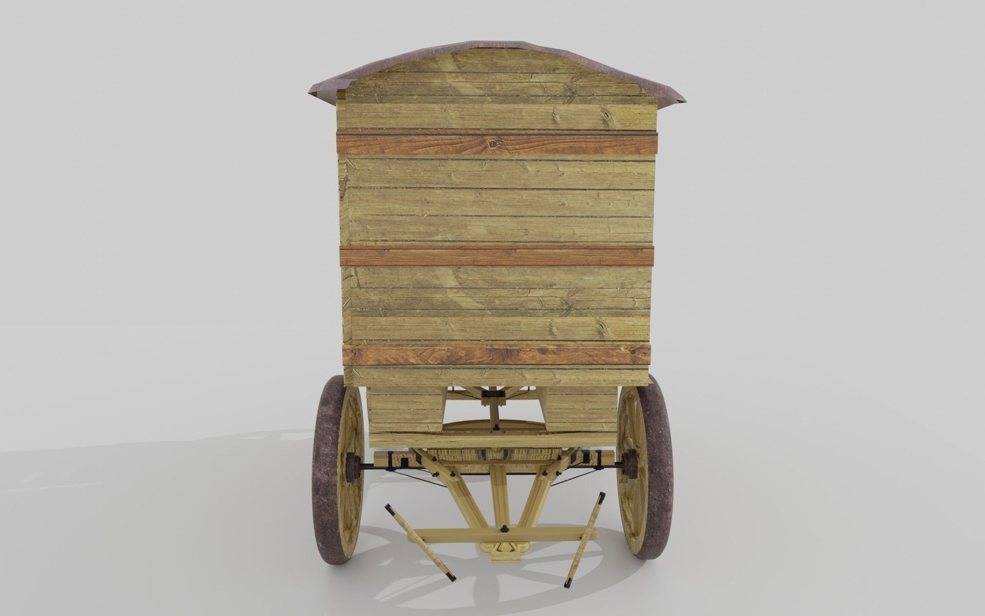 Old Western Goods Wagon 3D model | CGTrader