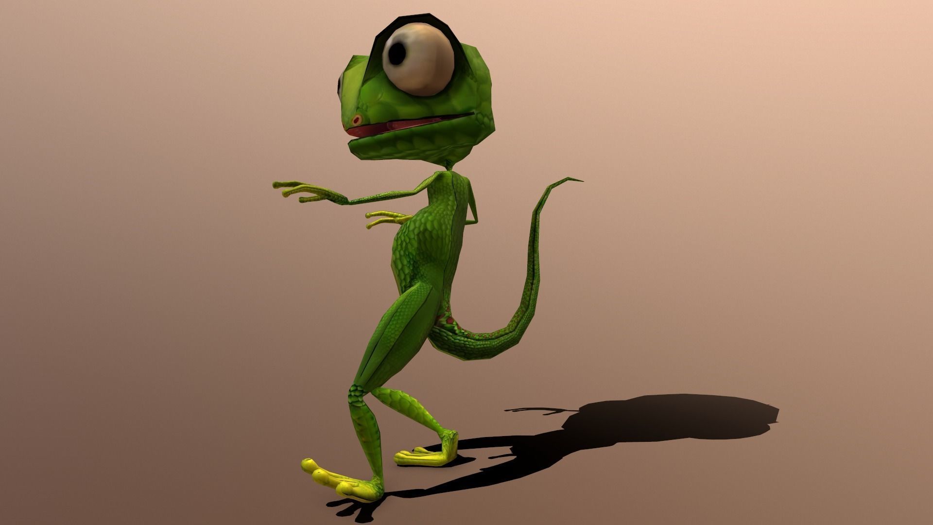 3D model 3D Lizard Game Character RIGGED and Animated Hand Painted VR ...