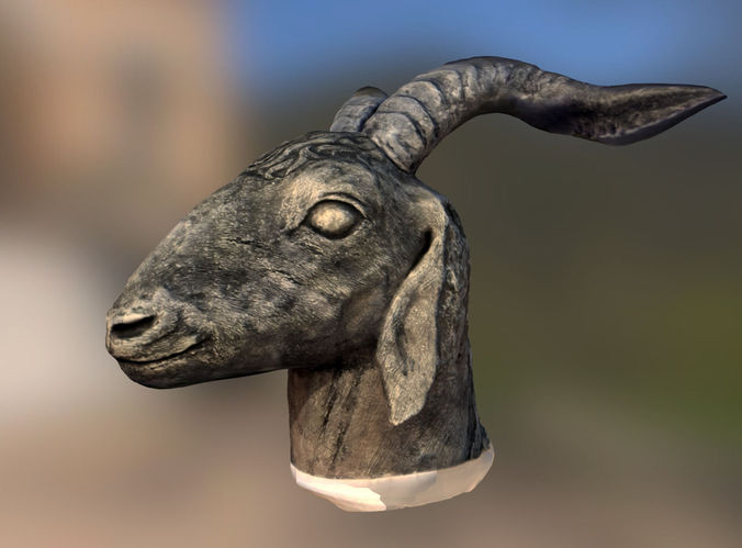 Goat Head Statue