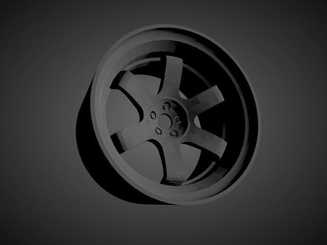 Rays Volk TE37 scalable and Printable rim 3D model 3D printable | CGTrader