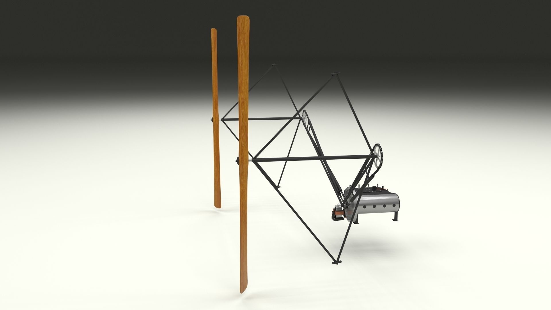 Wright Flyer Propulsion Animated 3D model animated rigged | CGTrader