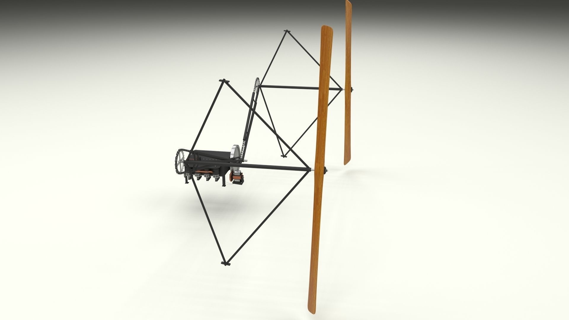 Wright Flyer Propulsion Animated 3D model animated rigged | CGTrader
