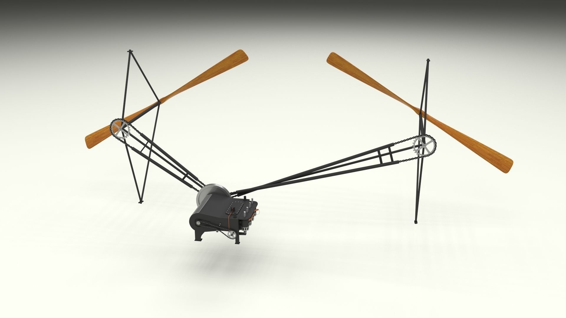 Wright Flyer Propulsion Animated 3D model animated rigged | CGTrader