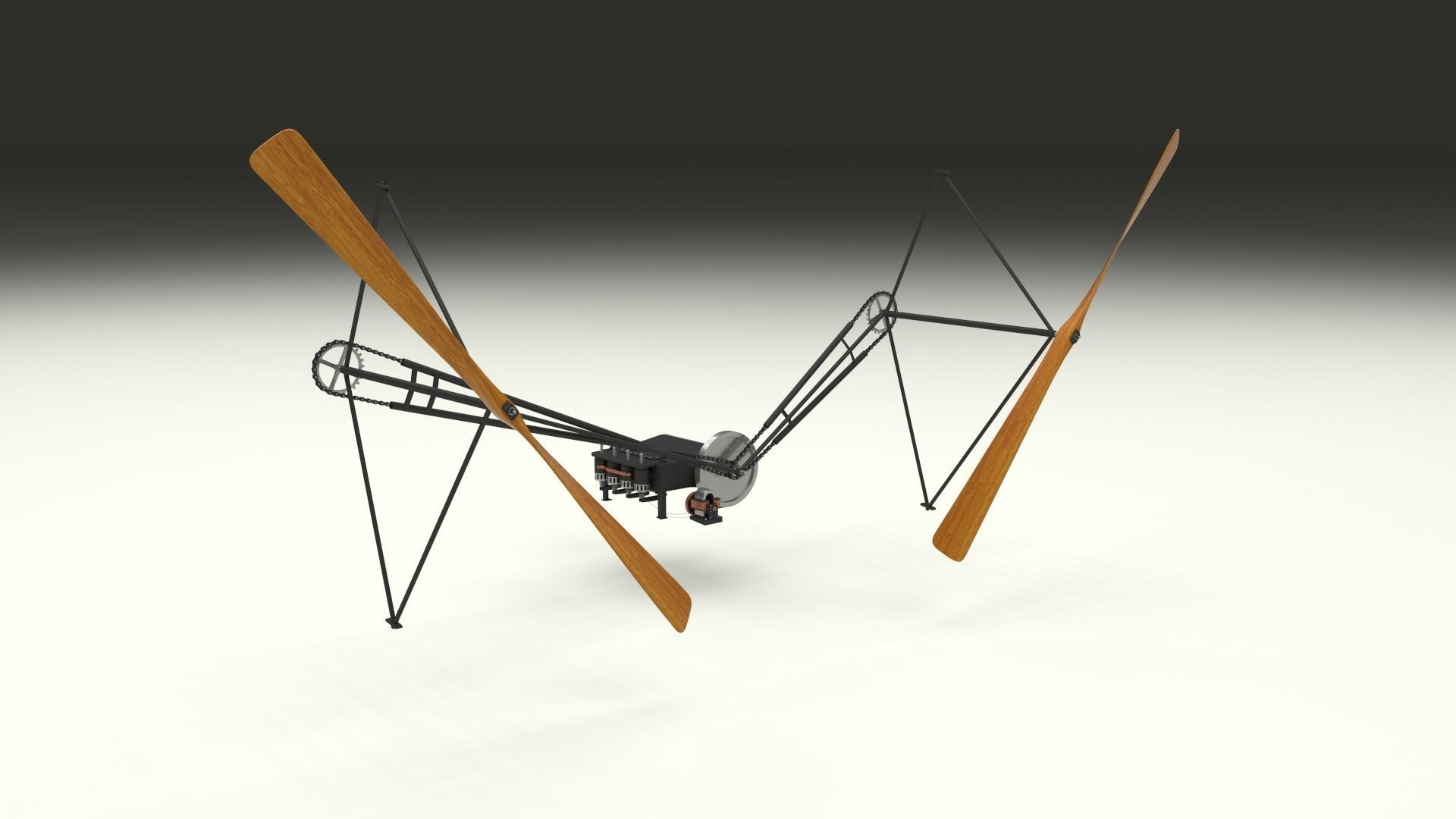 Wright Flyer Propulsion Animated 3D model animated rigged | CGTrader