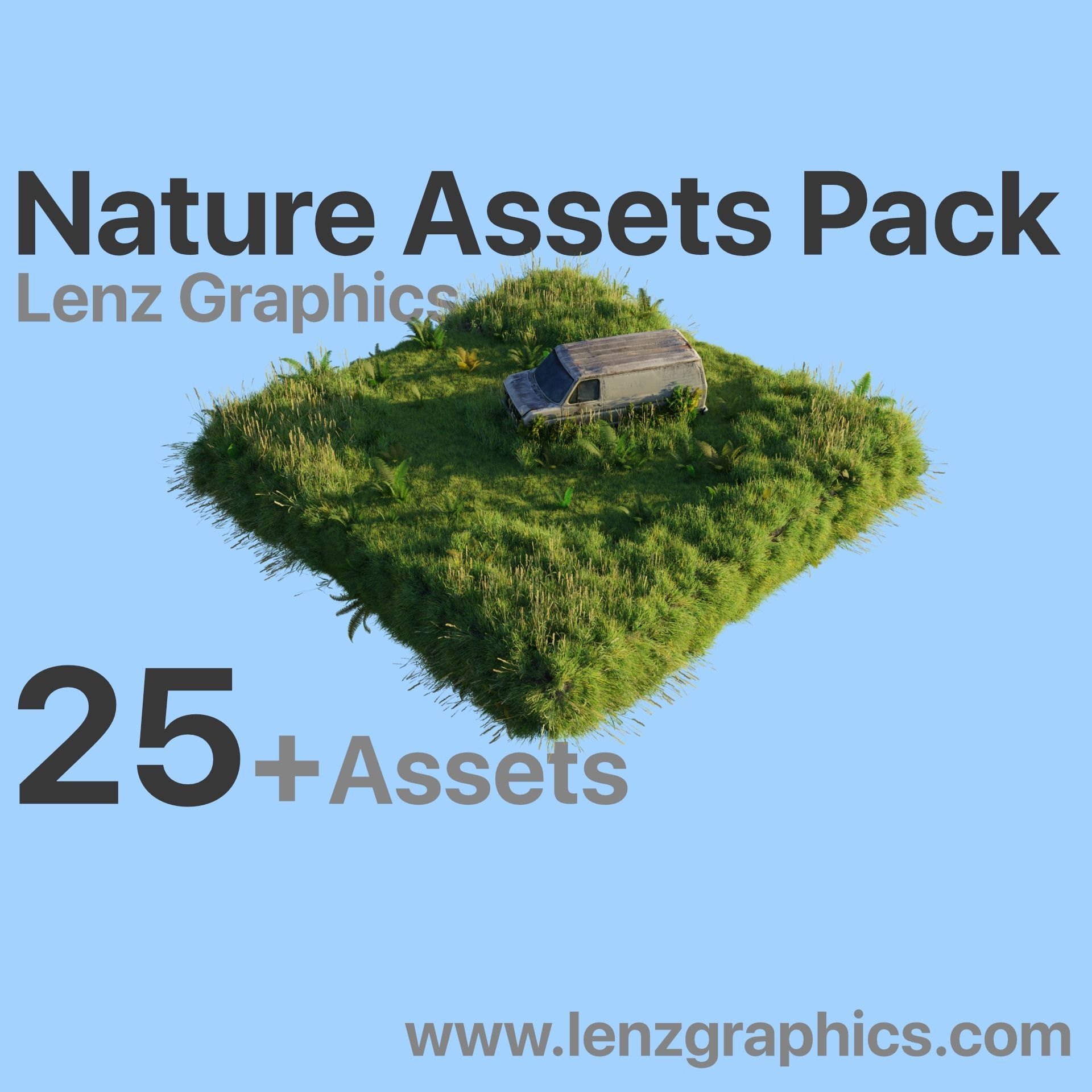 3D model Realistic Nature Assets Pack VR / AR / low-poly | CGTrader
