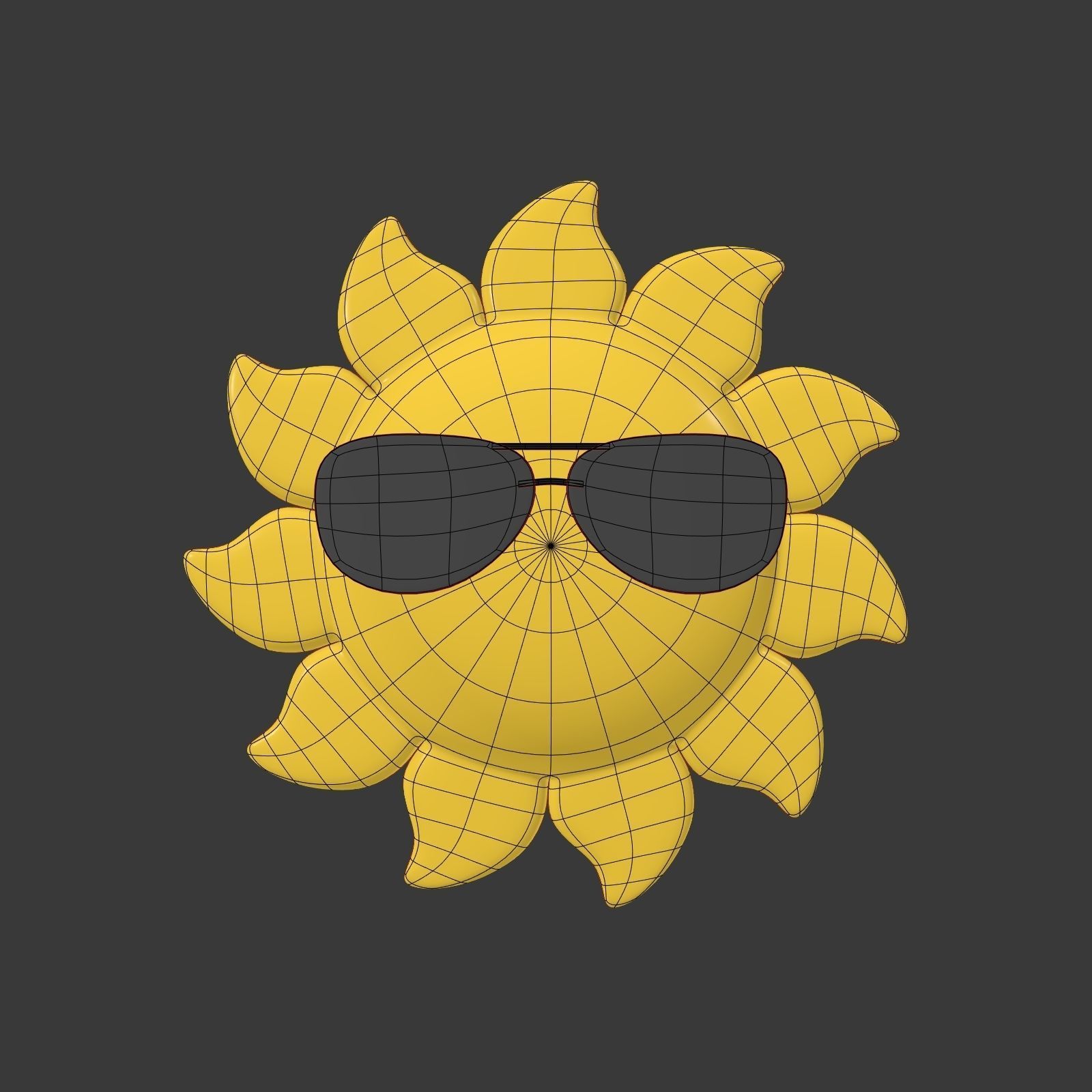 3D model Cartoon Sun VR / AR / low-poly | CGTrader