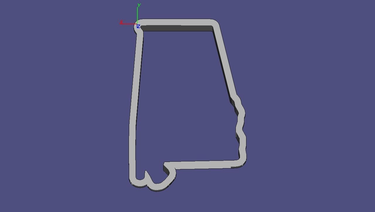 Alabama 3D model 3D printable | CGTrader