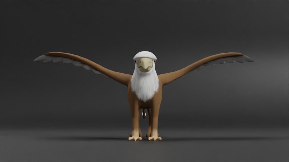 3D model Cartoon griffin VR / AR / low-poly | CGTrader