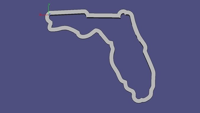 Florida state of 3D model 3D printable | CGTrader