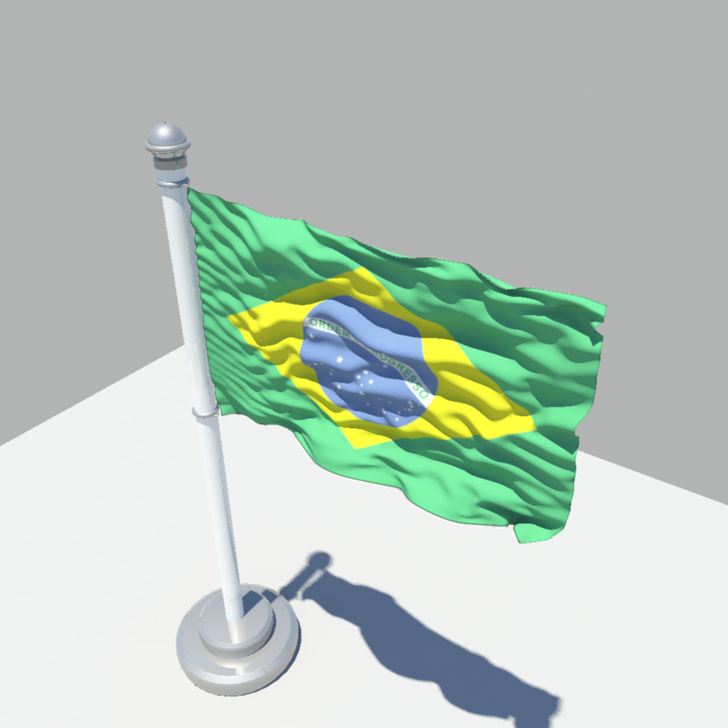 Brazil Flag 3D model | CGTrader