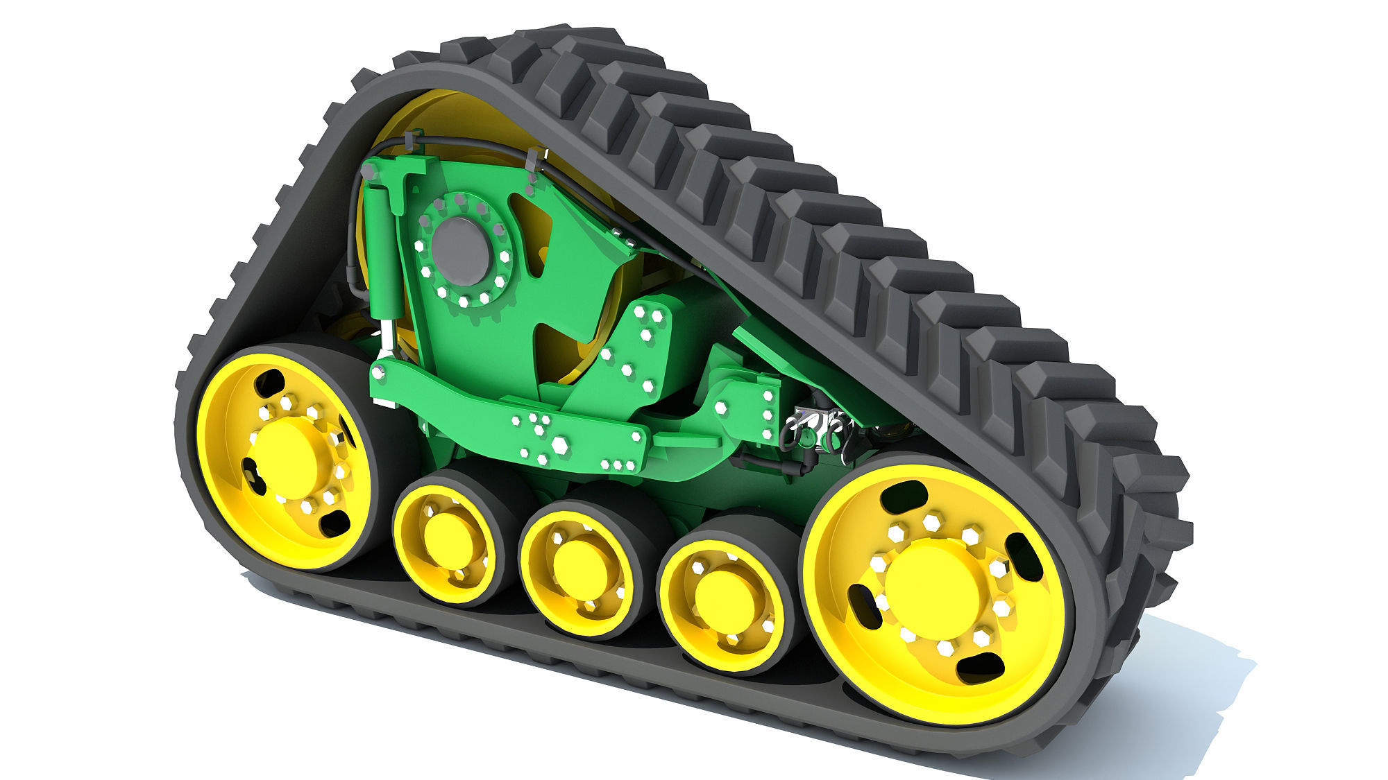 Bulldozer Excavator Track Set 3D model | CGTrader