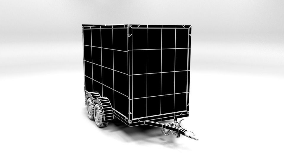 3D model CAR TRAILER 2 LOWPOLY VR / AR / low-poly | CGTrader