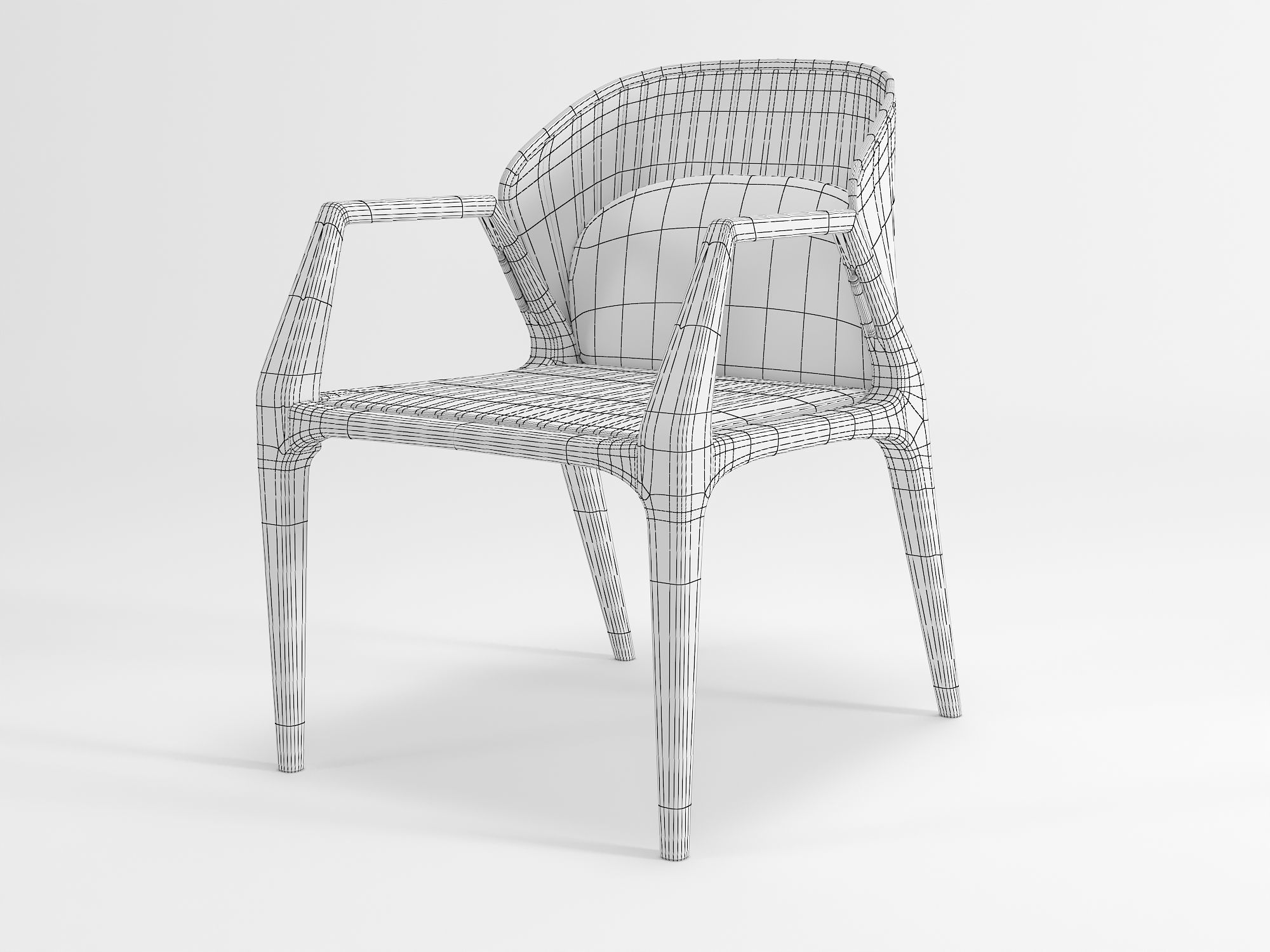 3D model Scall Chair With Arm VR / AR / low-poly | CGTrader