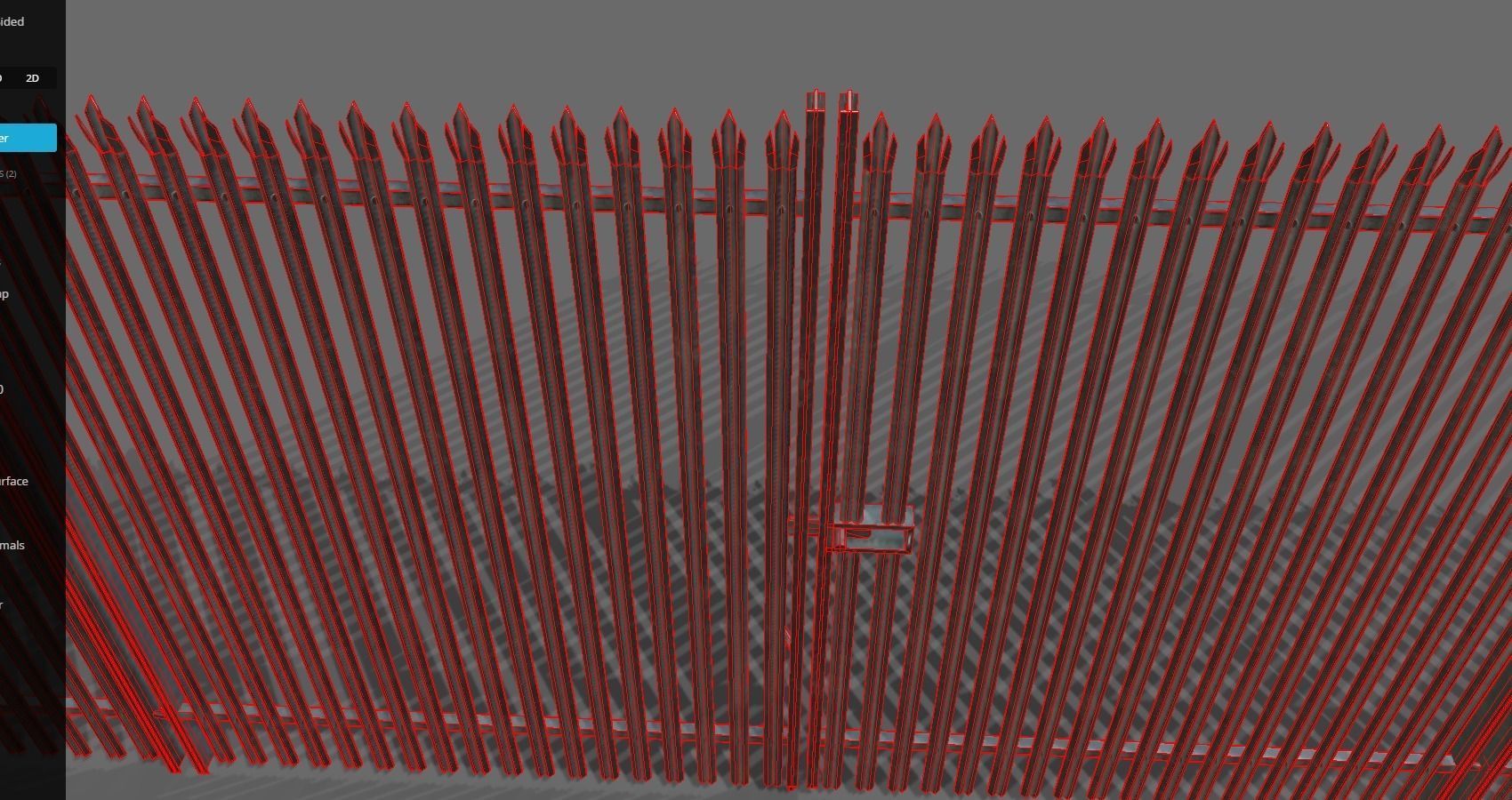 3D model Low poly fence set of metal fences VR / AR / low-poly | CGTrader