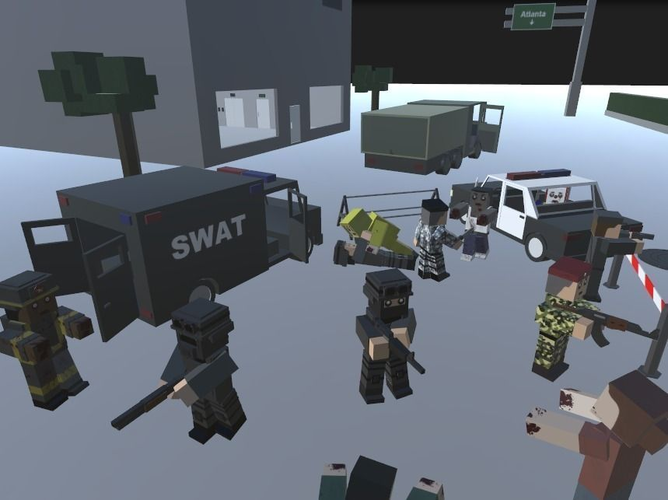 3D model Cartoon Zombie World VR / AR / low-poly OBJ | CGTrader.com