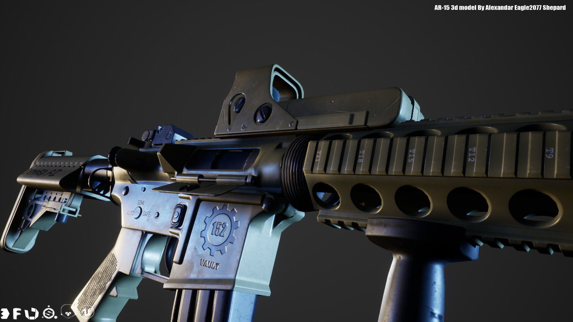 3D model ar15 weapon VR / AR / low-poly | CGTrader