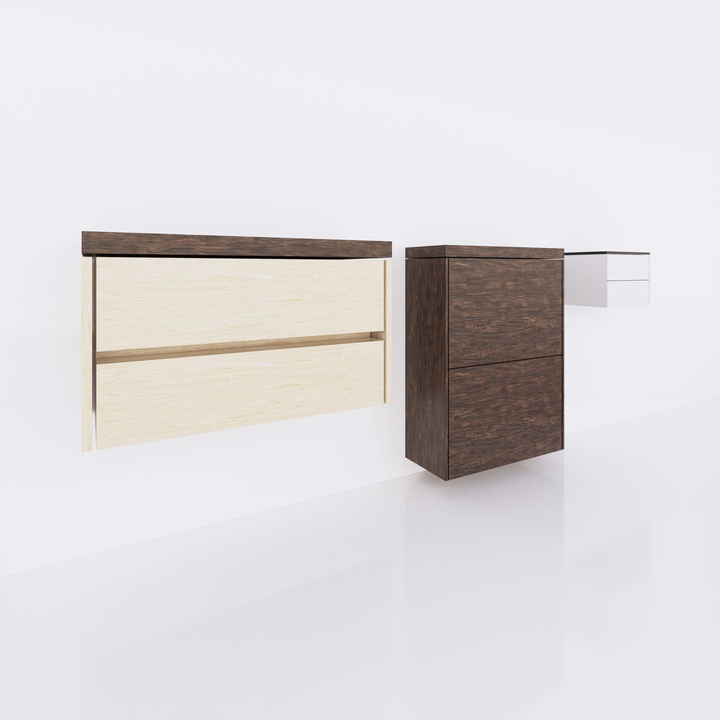 3D model Bathroom cabinet - Full parametric Revit Family VR / AR / low ...