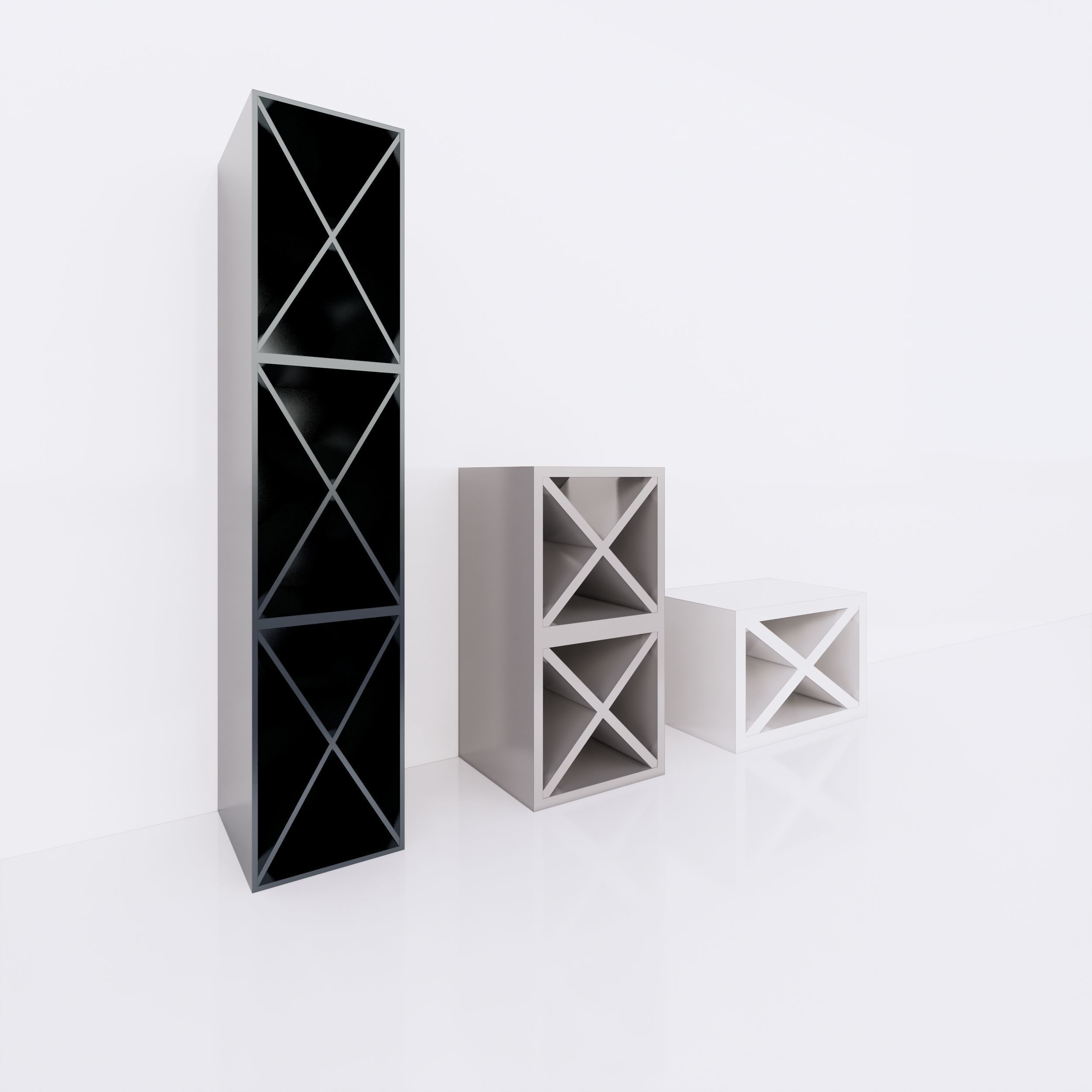 Wine shelf - Full parametric Revit Family free VR / AR / low-poly 3D ...