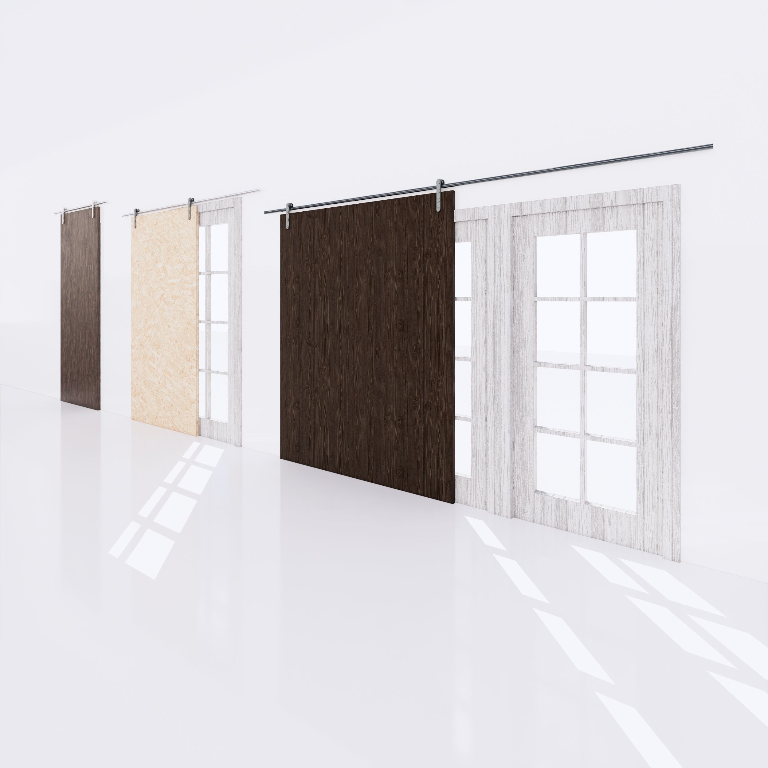 Sliding door interior - Full parametric Revit Family free VR / AR / low ...