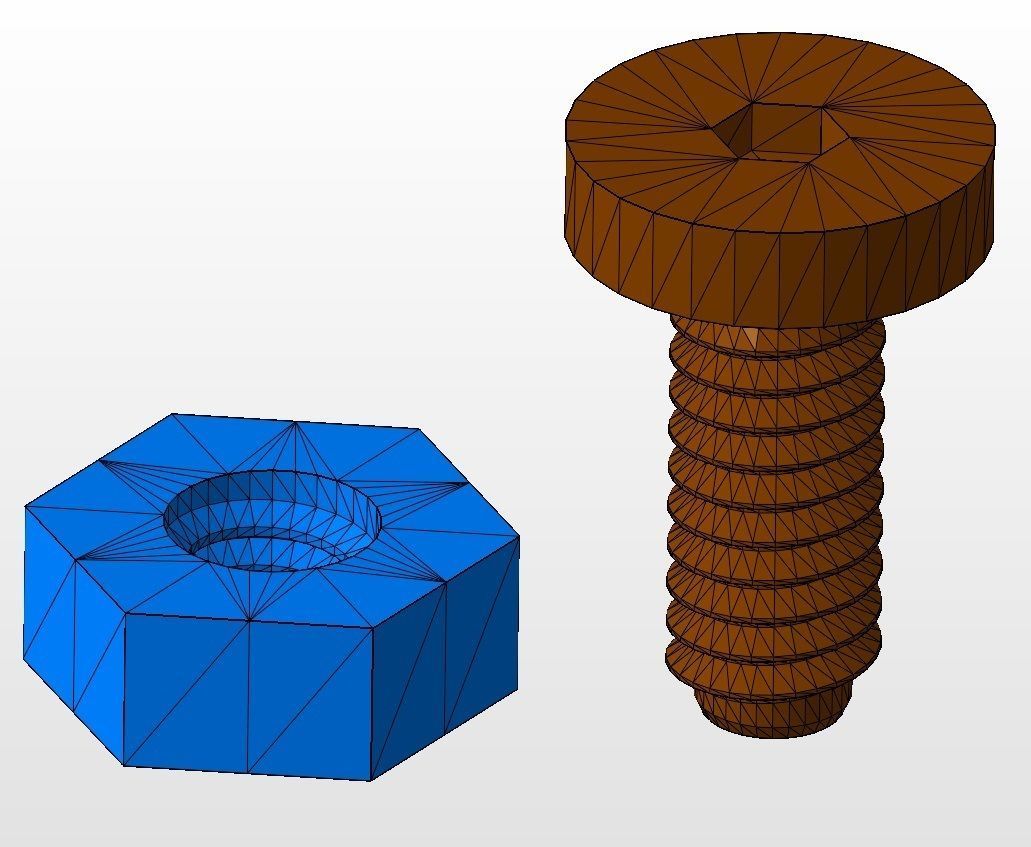 M2 screws and nut collection 3D model 3D printable | CGTrader