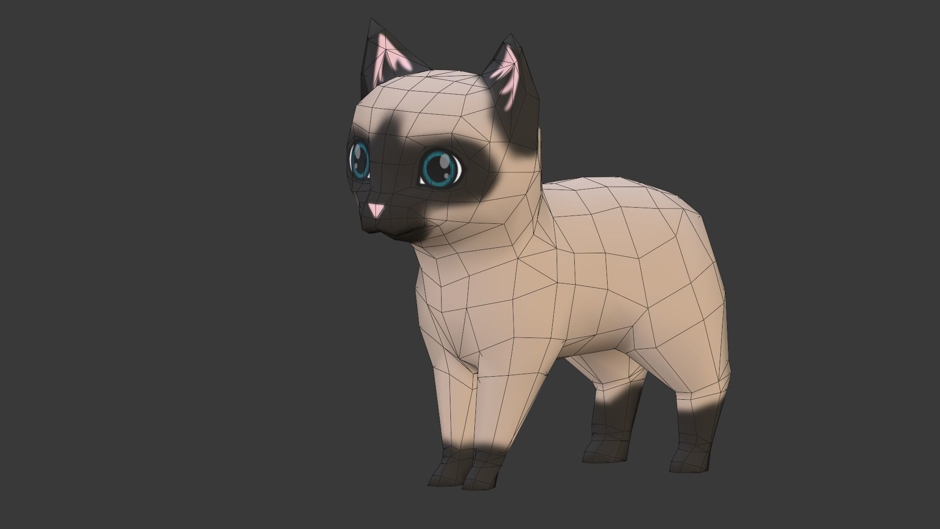 3D model Chibi cat V1 VR / AR / low-poly | CGTrader