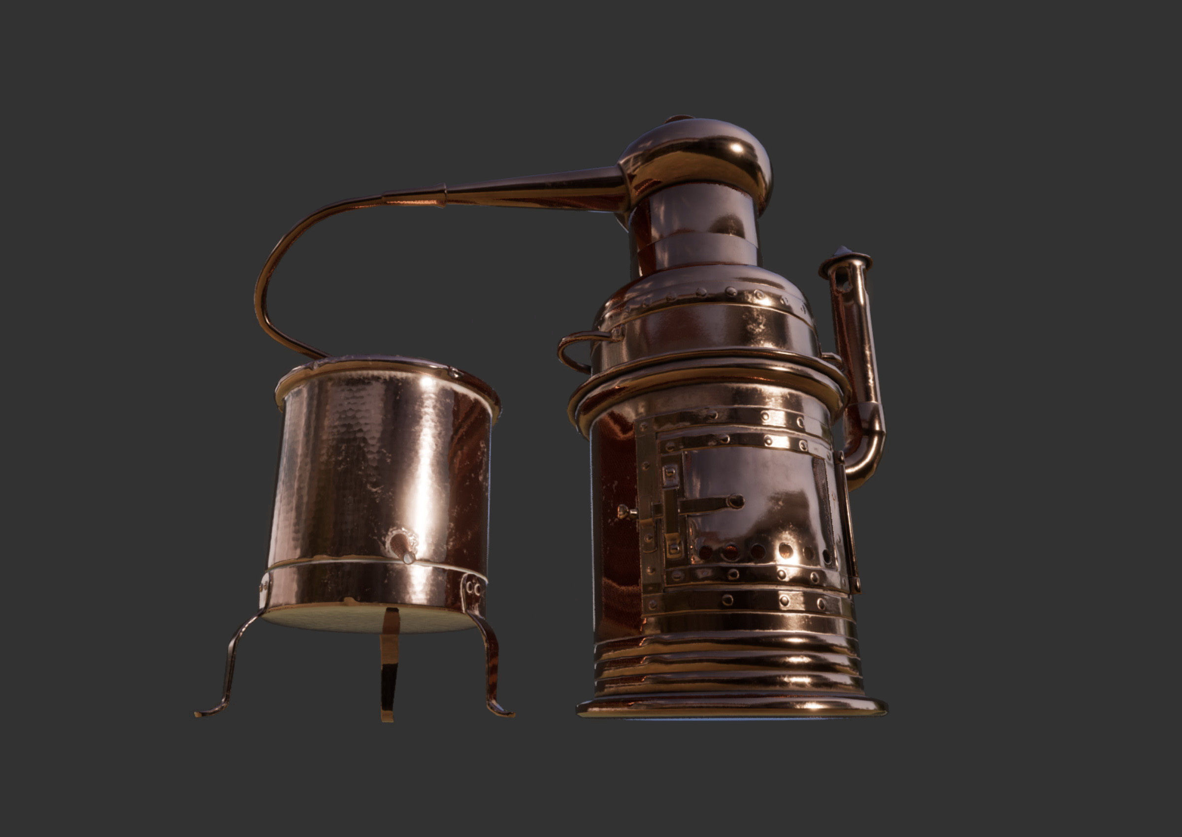3D model Copper Distiller VR / AR / low-poly | CGTrader