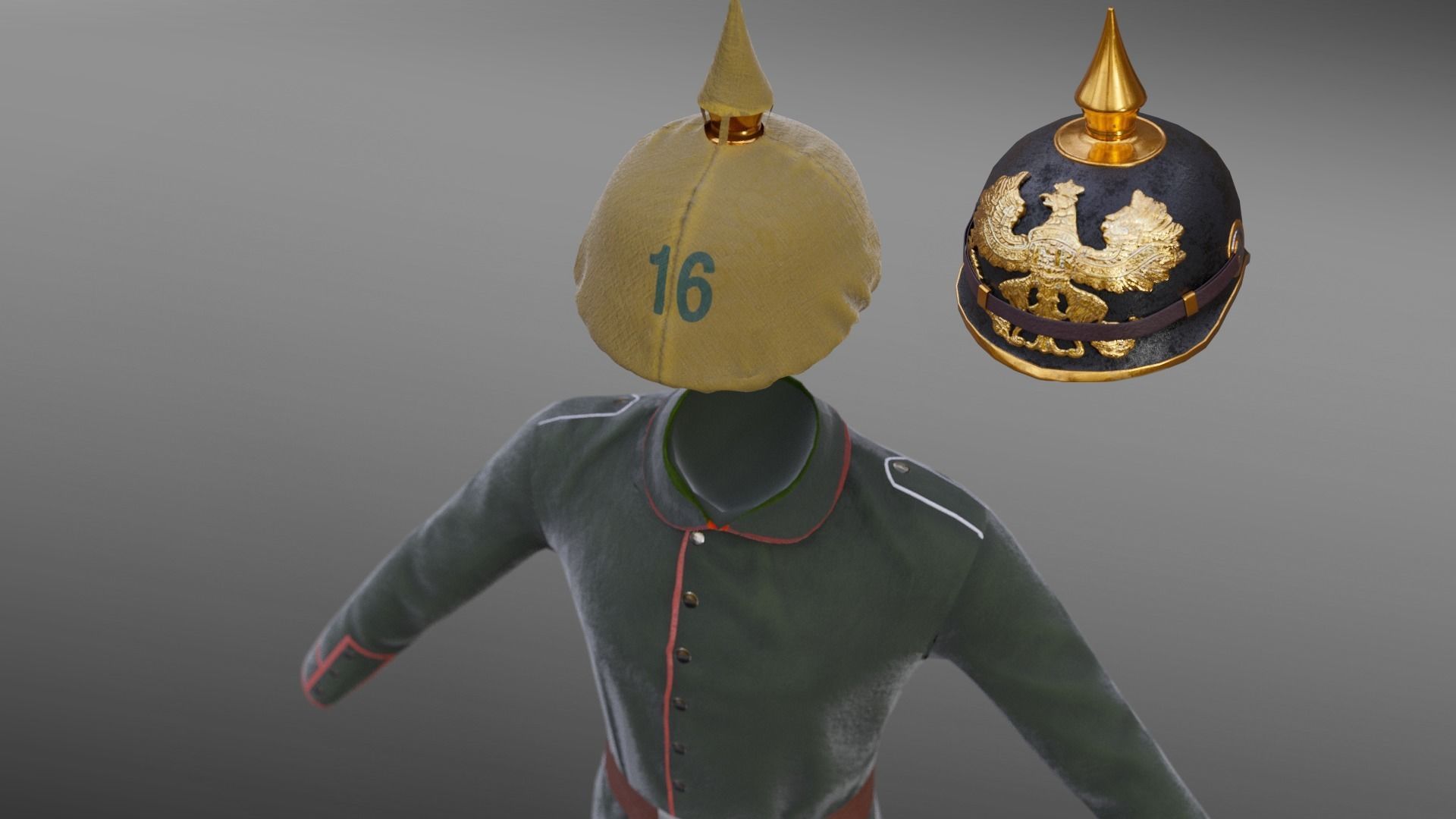 3D model German WW1 Uniform VR / AR / low-poly | CGTrader