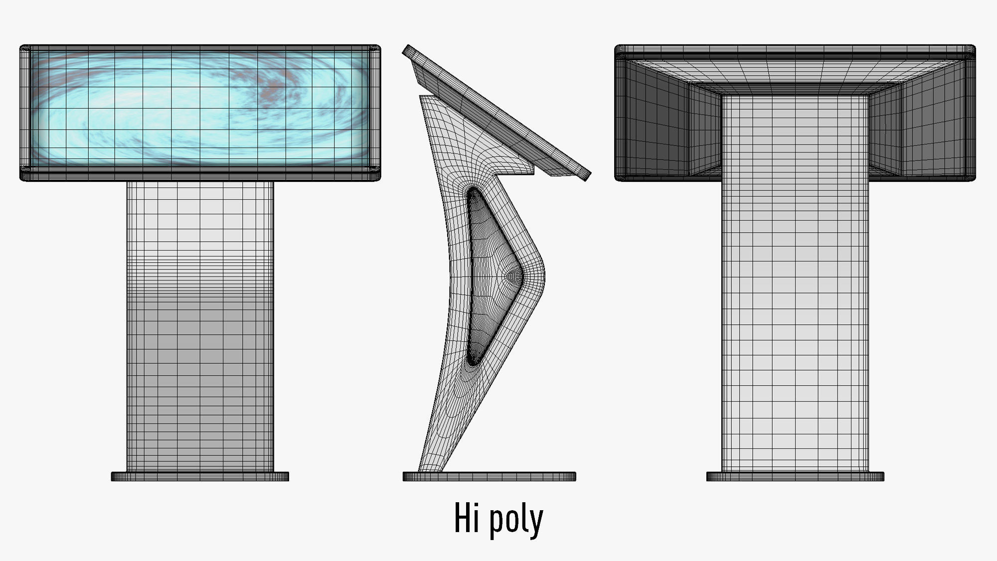 3D model Touch Screen LCD Stand Display Kiosk VR / AR / low-poly | CGTrader