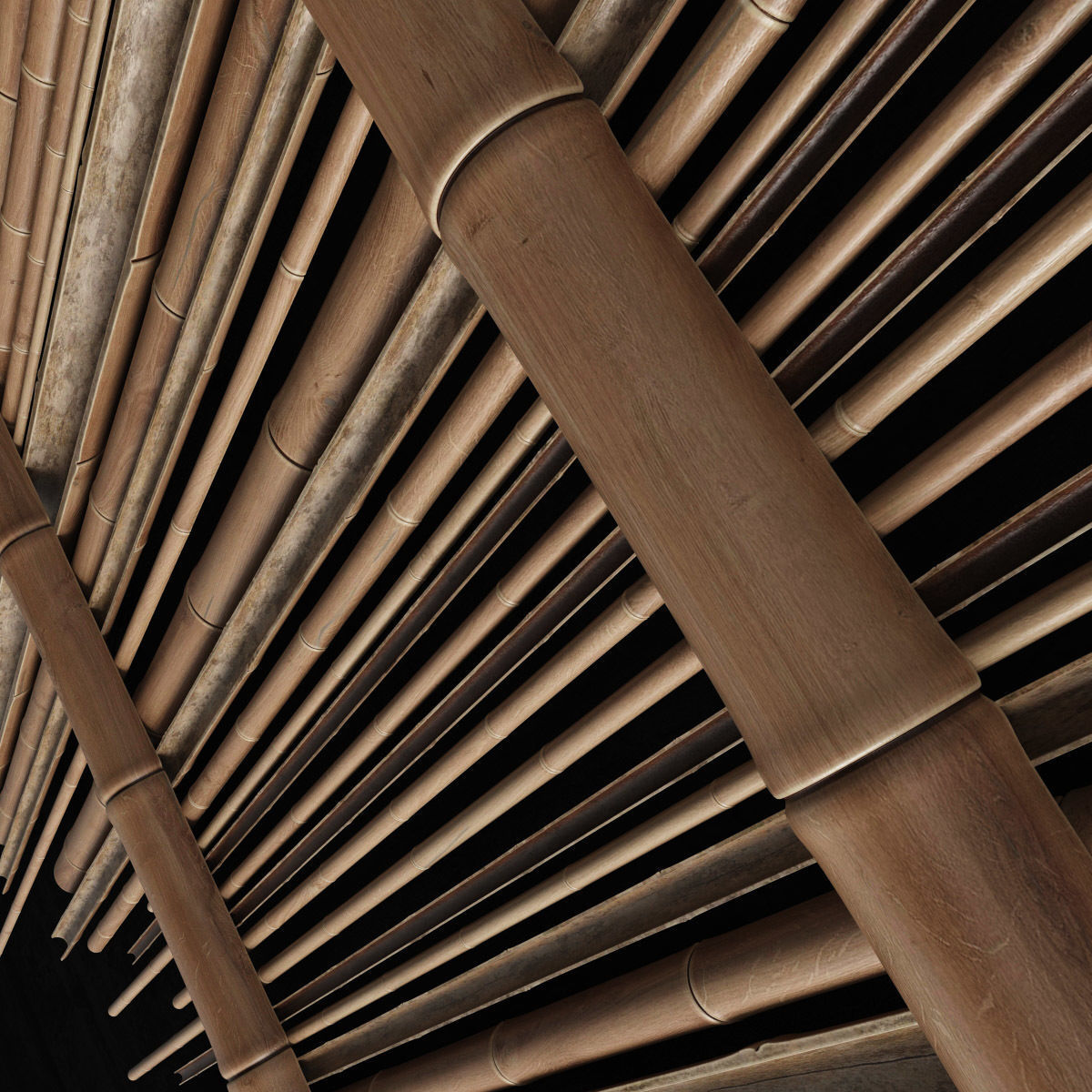 Bamboo gutter decor n1 3D model | CGTrader