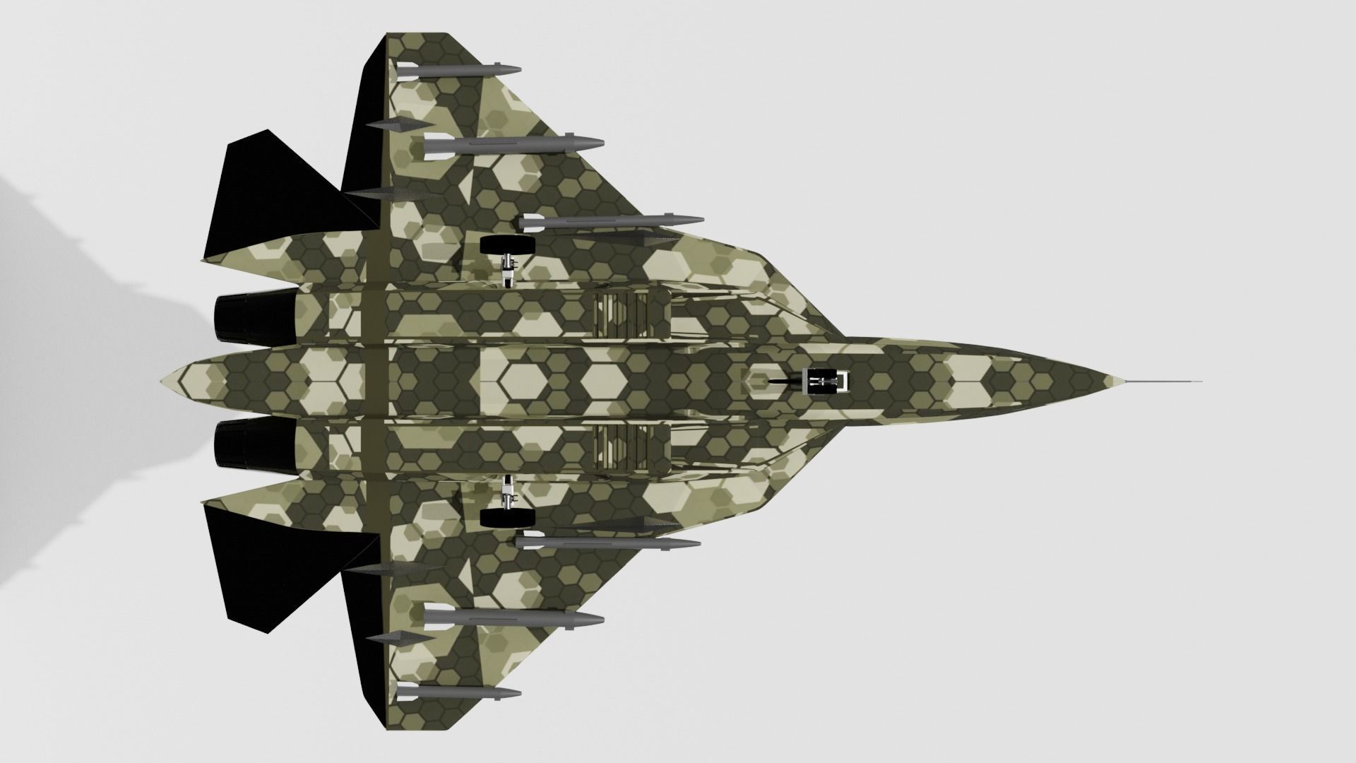 Sukhio Su-57 free VR / AR / low-poly 3D model | CGTrader