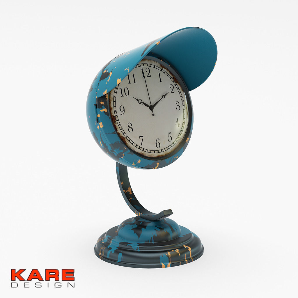 Kare Design Table Clock Scooter Light Blue 3D model | CGTrader