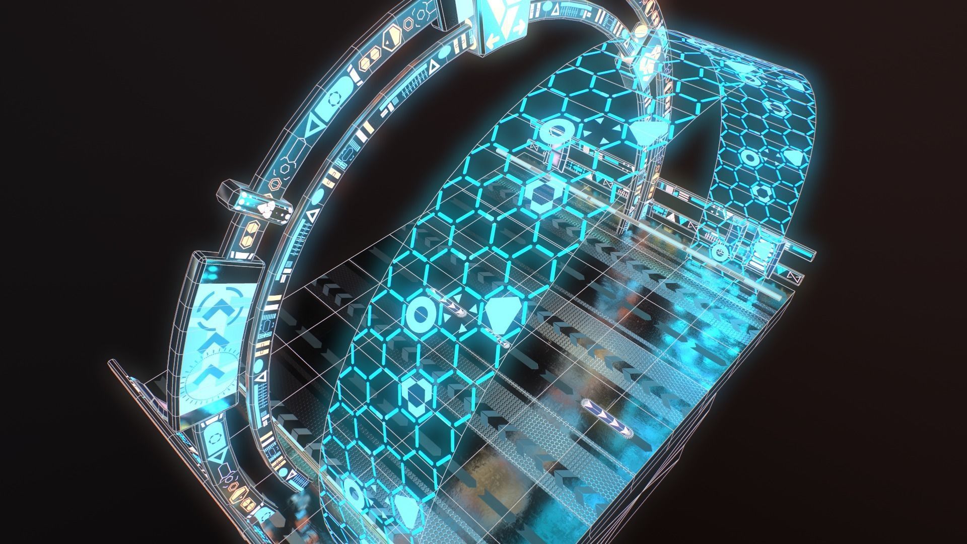 3D model Sci-fi Road VR / AR / low-poly | CGTrader