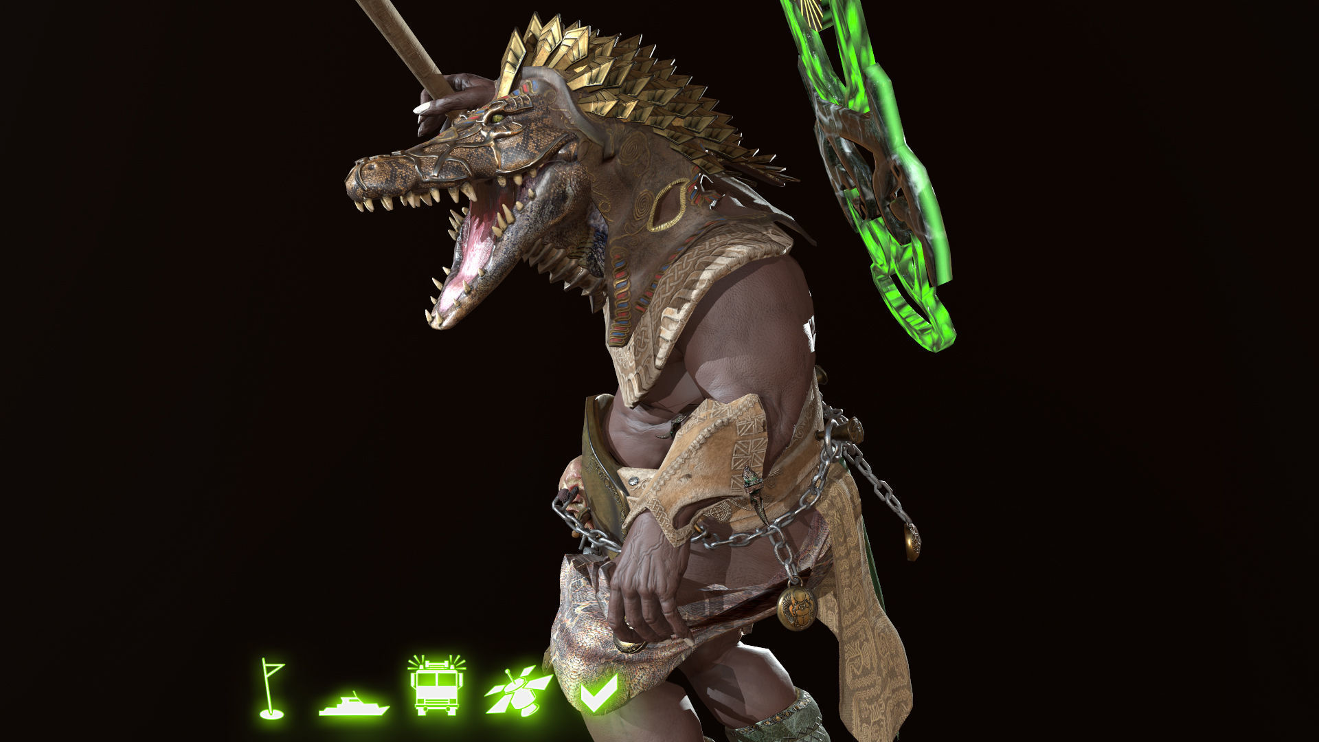 3D model Sobek VR / AR / low-poly rigged | CGTrader