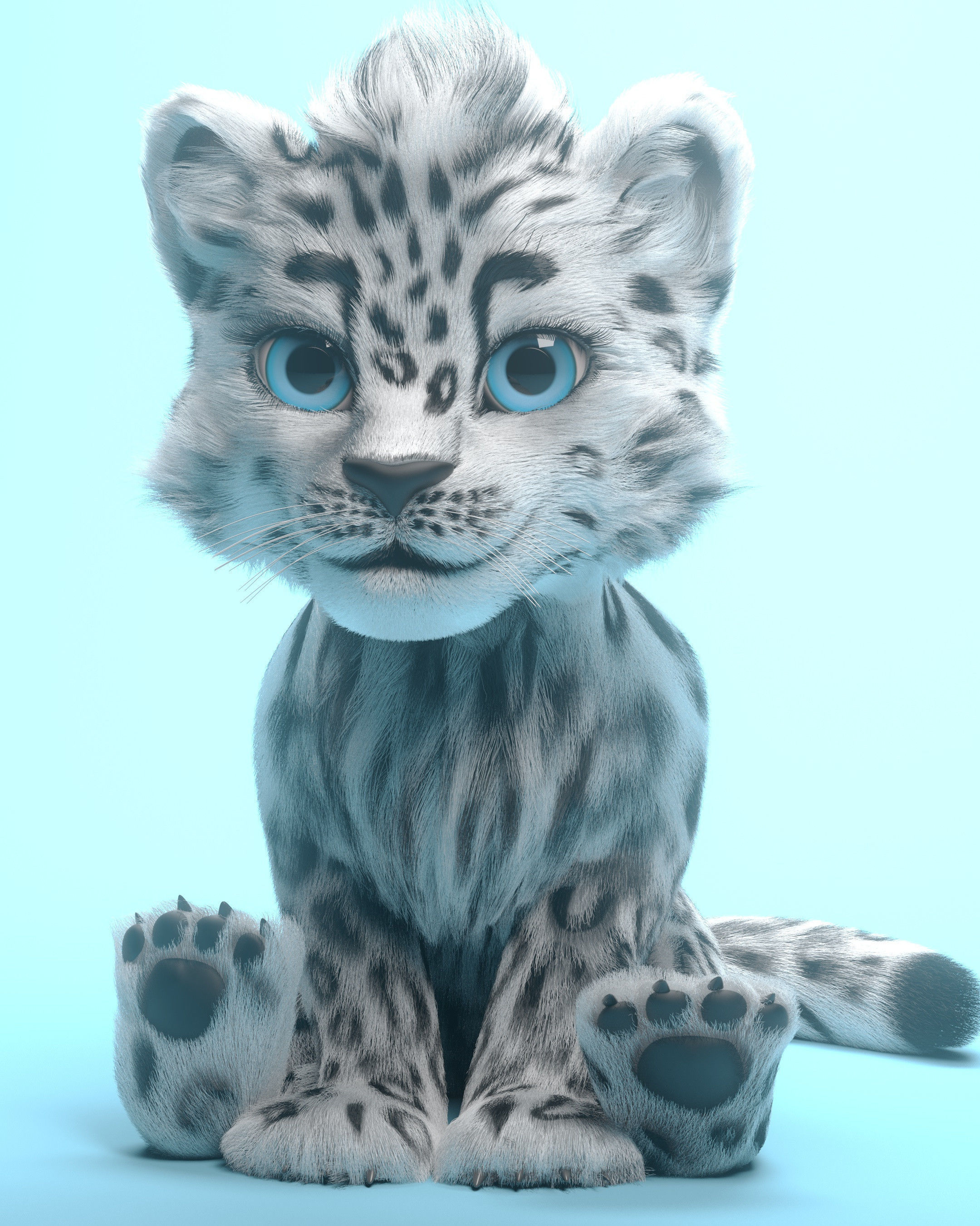 Snow Leopard 3D model | CGTrader