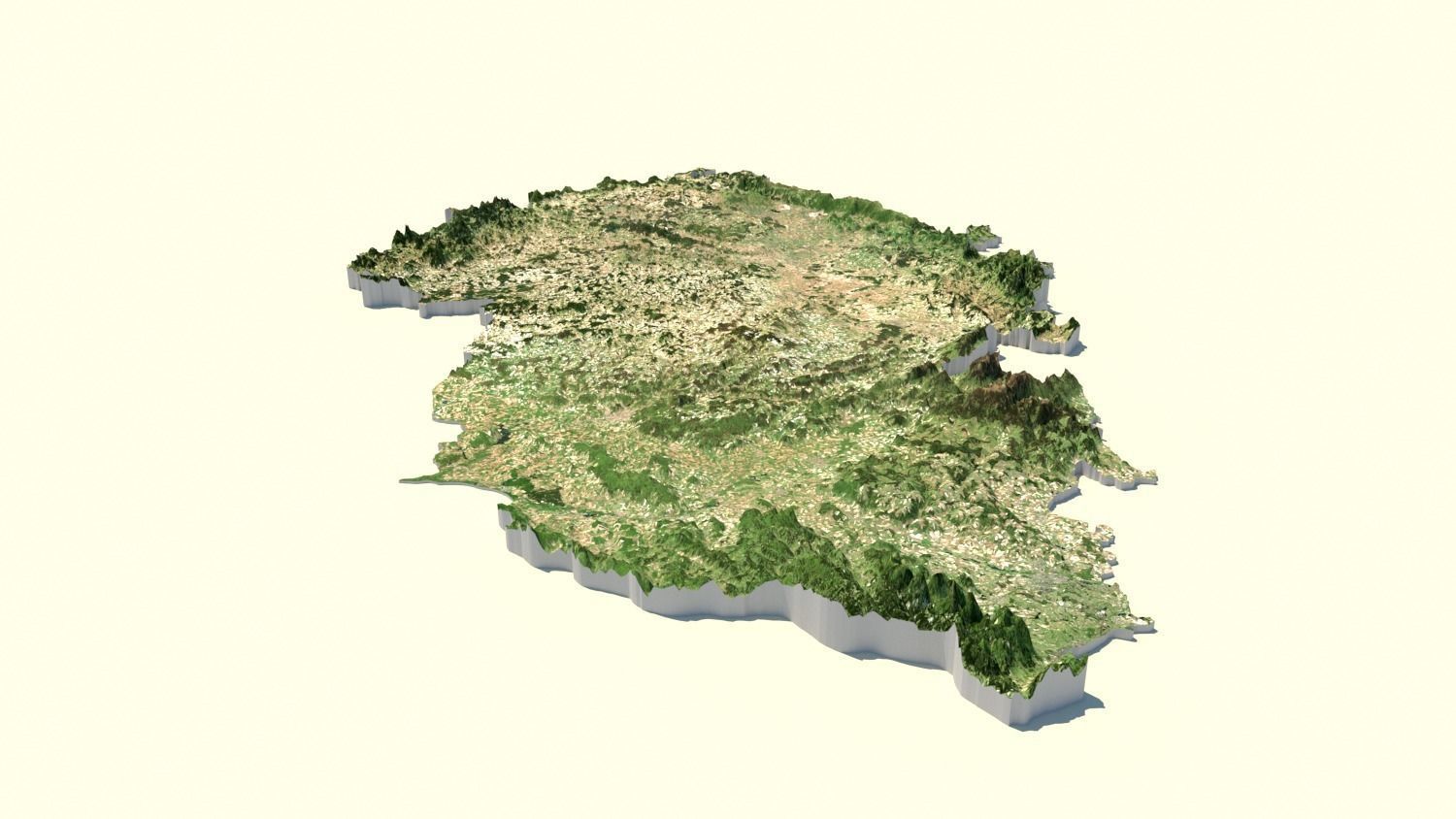 Czech Terrian Terrian Topography Digital Elevation SKP MAX 3D model ...
