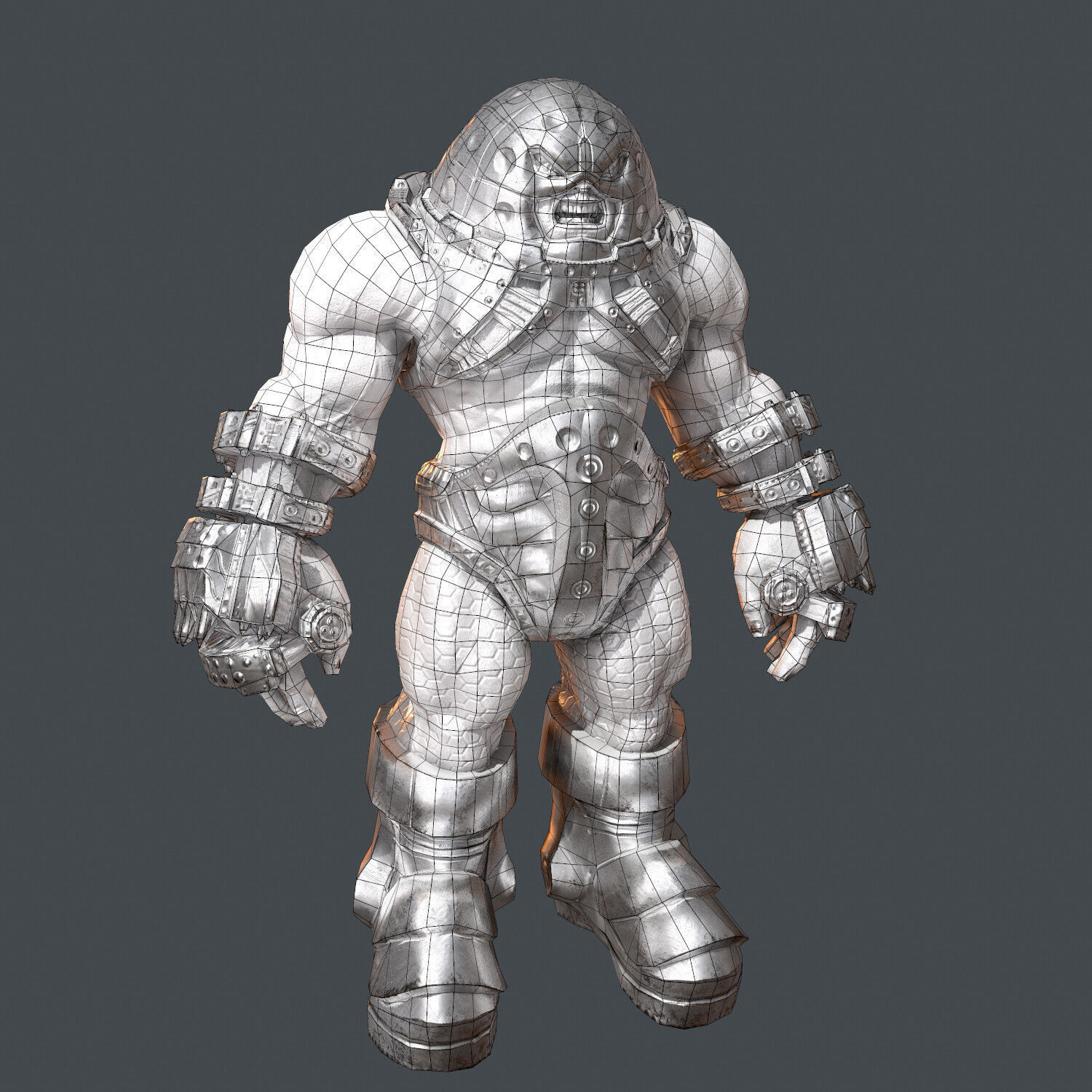 3D model Juggernaut armored man VR / AR / low-poly | CGTrader