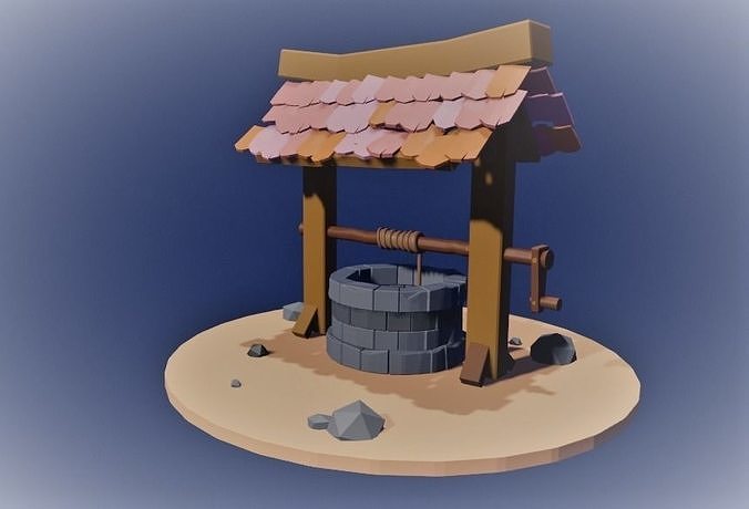 3D model Simple cartoon well VR / AR / low-poly | CGTrader