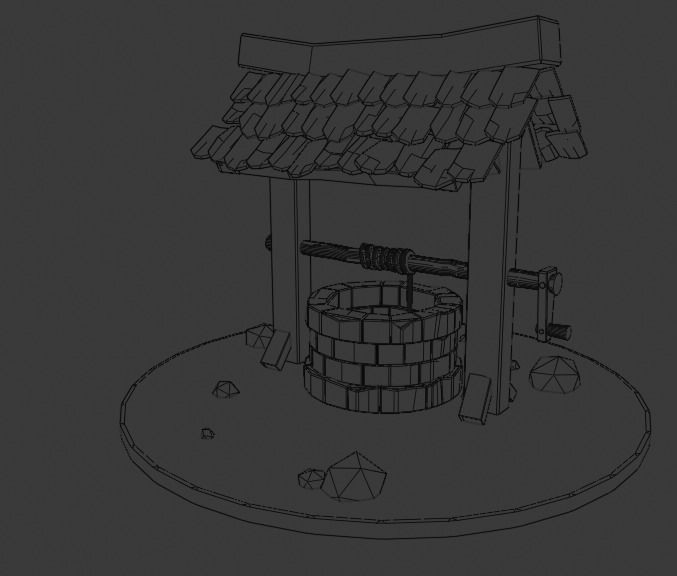 3D model Simple cartoon well VR / AR / low-poly | CGTrader