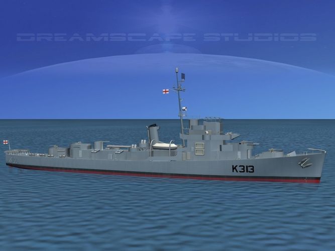 UK Captains Class Frigate Blackwood 3D model rigged | CGTrader