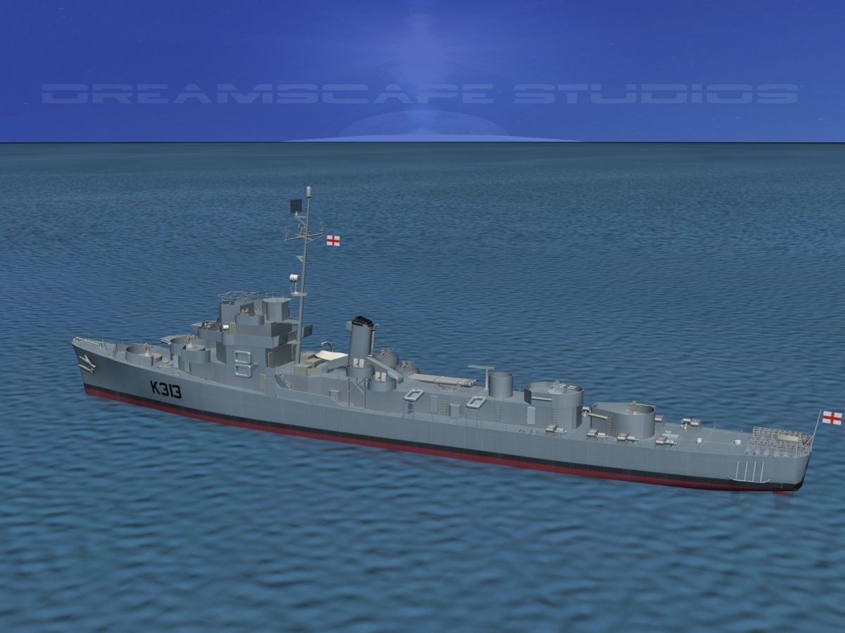 UK Captains Class Frigate Blackwood 3D model rigged | CGTrader