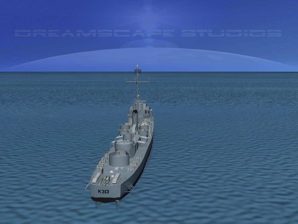UK Captains Class Frigate Blackwood 3D model rigged | CGTrader