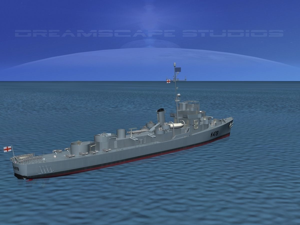 UK Captains Class Frigate HMAV Gardiner 3D model rigged | CGTrader