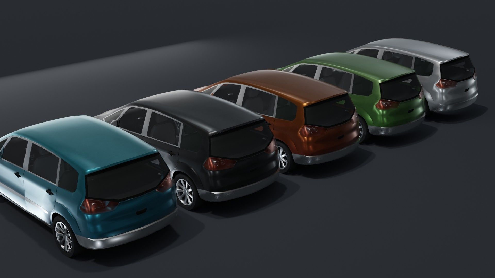 3D model Generic Minivan Car With Interior Lowpoly 3D Model VR / AR ...